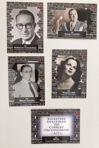 Kefauver Crime Comm. Witnesses 2023 HISTORIC AUTOGRAPHS Cards Mob 2 ...