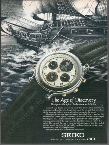 Seiko Chronograph Quartz Watch Advertisement 1 Page 1990 Original 2W | eBay