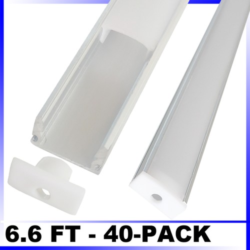 40-pack 2 meter each aluminum channel is suitable for LED light bar U ...