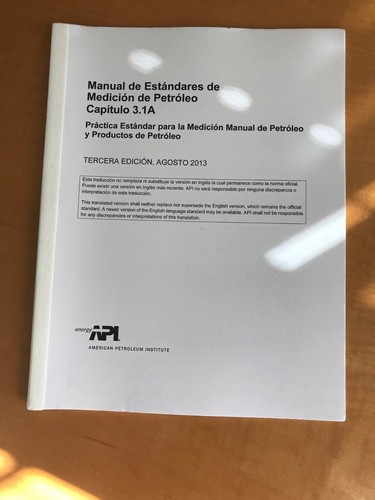 API MPMS CHAPTER 3.1A | eBay