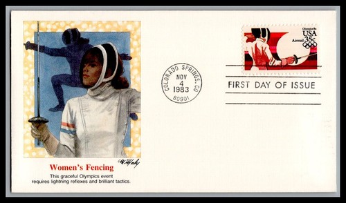 US FDC # C109 35c Olympic, Fencing Fleetwood 1983, 9p1028 | eBay