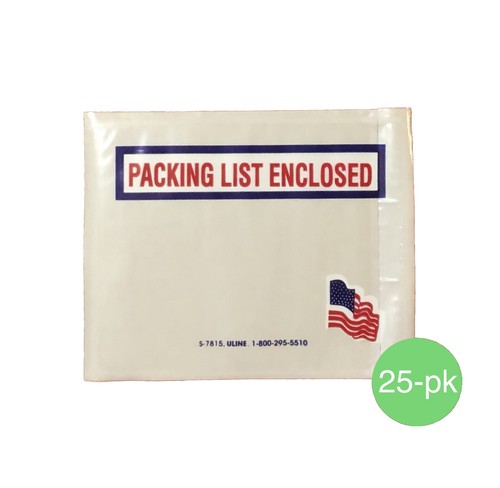 Packing List Enclosed Envelope Pouch Slip - Made In USA - Qty: 25 ...