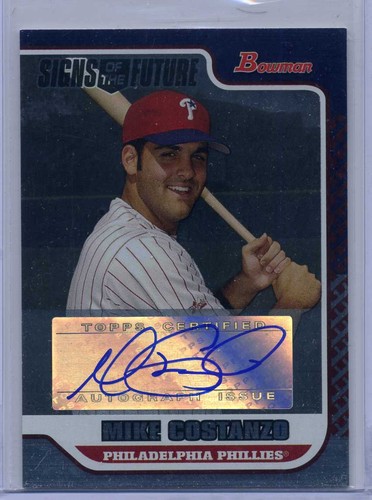 MIKE COSTANZO 2006 Bowman Draft SIGNS OF THE FUTURE AUTOGRAPH ...