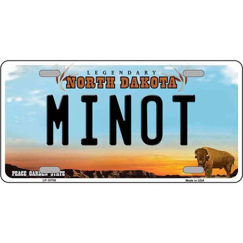 Minot North Dakota Novelty Metal Vanity License Plate Tag LP-10706 | eBay