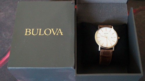 Bulova Classic Dress Mens Leather Strap Watch 98H51 for sale online | eBay