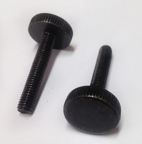 M5 M6 Black Hand Twist knurled flat head screw black embossed bolt ...