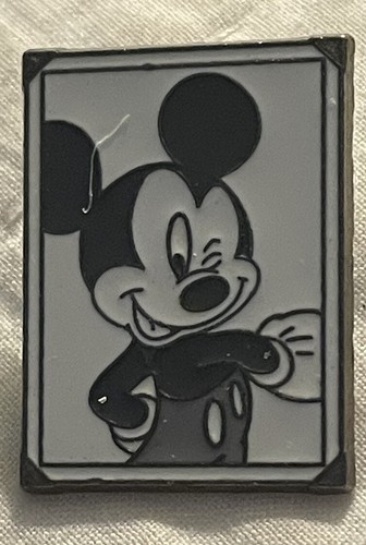 Disney Pin Mickey Mouse Snapshot black and white photo | eBay
