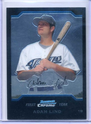 ADAM LIND 2004 Bowman Draft CHROME ROOKIE CARD #BDP111 - BLUE JAYS | eBay