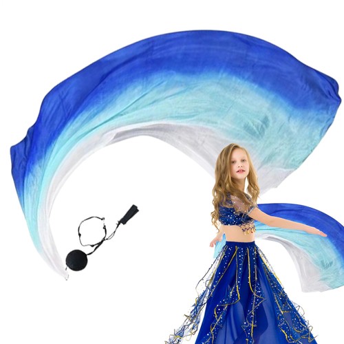 Veils Light Silk Belly Dance Hand Thrown Scarf Shawl Veil Silk Poi Flag ...