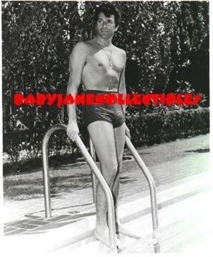 FERNANDO LAMAS SHIRTLESS BEEFCAKE photo SWIMMING POOL (bw-N) | eBay
