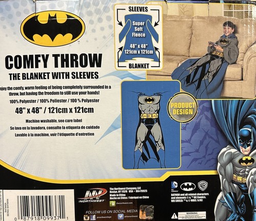 Batman DC Comfy Throw The Blanket With Sleeves | eBay