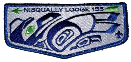 Lodge # 155 Nisqually Blue Mylar Border Seattle Seahawks 2018 OA Flap ...