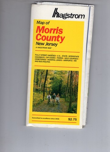 1985 Hagstrom Map of Morris County New Jersey | eBay