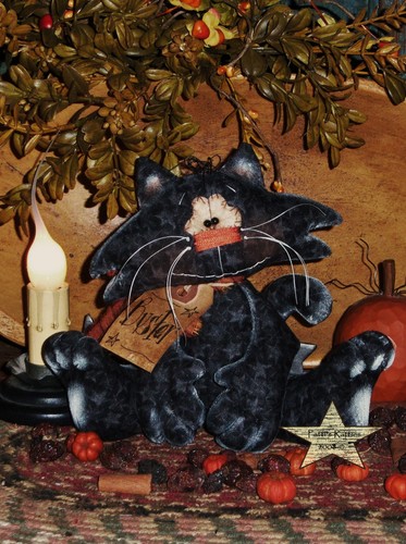 Primitive Patti's Ratties Buster Kitty Cat Ornie Doll Paper Pattern ...
