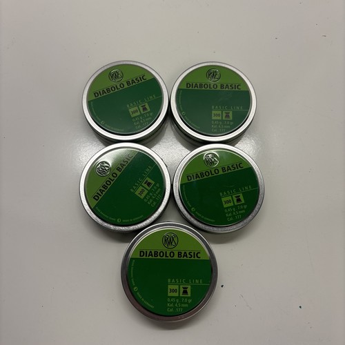 5-RWS Diabolo Airgun Pellets Basic Line .177 Caliber 7.0 Grains 300 ...