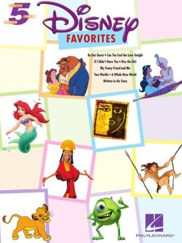 DISNEY FAVORITES MUSIC BOOK 5 FINGER PIANO SONGBOOK VERY RARE BRAND NEW ...