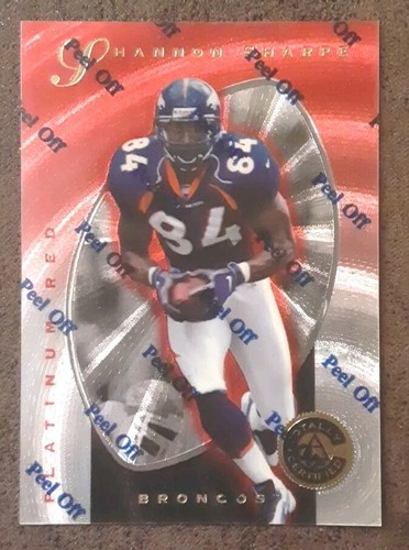 SHANNON SHARPE 1997 Totally Certified - #33 Platinum Peel SP /4999 ...
