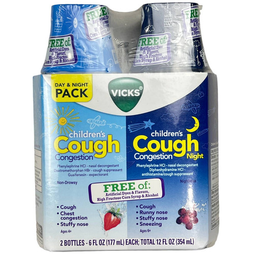 New 2 Bottles Vicks Children's Cough Day & Night Congestion Pack 6oz | eBay