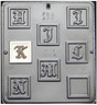 G H I J K L LETTERS 2 3/4 TALL mold Chocolate Candy plaster alphabet ...