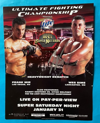 UFC 46 Poster Frank Mir vs Wes Sims (Autographed) 8.5 x 11 | eBay