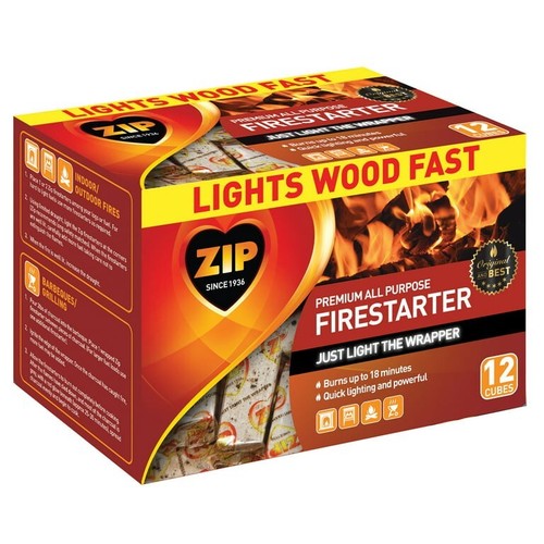 12 Pack Zip Firestarters Premium All Purpose Wrapped Fire Starters | eBay