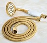 Gold Color Brass Bathroom Handheld Shower Head with 1.5m Shower Hose ...