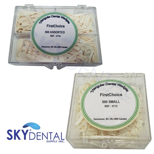 Wedges Dental Triangular Wood Wizard Style Matrix Small Assorted 500/pk ...