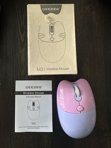 Geezer M3 Purple Cat Mouse for PC or Mac Open Box With Dongle | eBay
