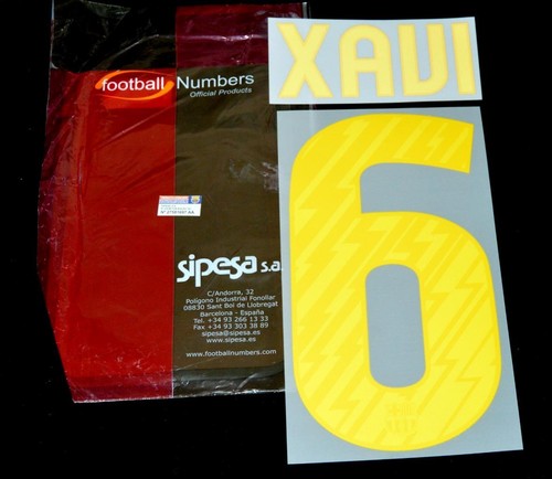 Official Barcelona Xavi 6 2010/11 Football Name/Number Set Home Player ...