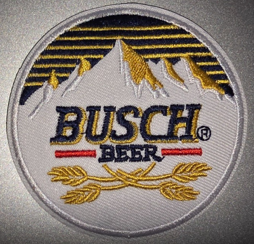 BUSCH BEER Embroidered Iron/Sew On Patch 3" ROUND SHIPPED FROM ...