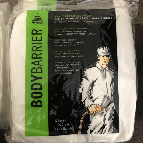 Trimaco Polyolefin Body Barrier Coveralls White XL 1 pk | eBay