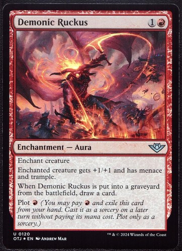 Demonic Ruckus - 120 Foil MTG OTJ | eBay