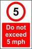 Do Not Exceed 15 MPH Safety Sign | eBay
