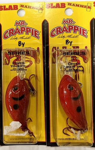 (2) Strike King Crankbait Crappie Slab Hammer (SHCC3-639) Fire Engine ...