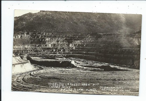 Real Photo Postcard Post Card Santa Rita New Mexico NM N M Copper Mine ...