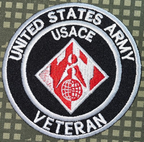 US Army USACE US Corps of Engineers Veteran Patch Hook & Iron-On Repro ...