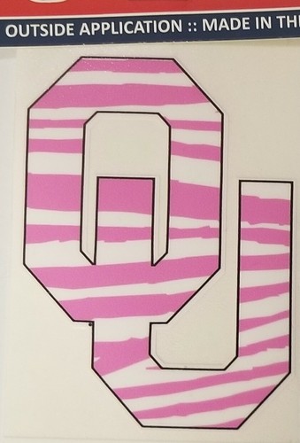 University of Oklahoma Pink Zebra OU Decal 3 Inch | eBay