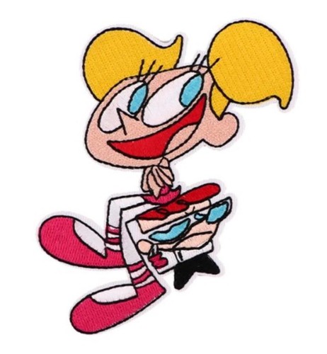 Dexter's Laboratory Dee-Dee Sitting on Dexter 4.37" Tall Embroidered ...