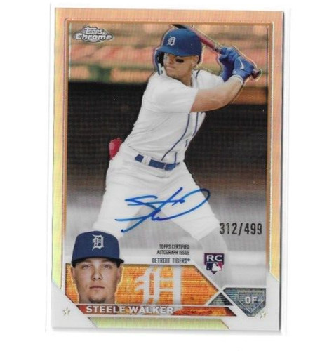 Steele Walker 2023 Topps Chrome Refractor Auto Autograph Rookie RC #RA ...
