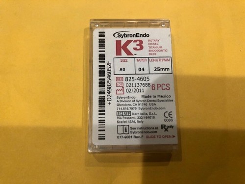 Sybron Endo K3 04 taper 25 mm length size .60 | eBay