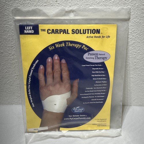 The Carpal Solution Six Week Therapy Pac Stretch Braces LEFT Hand New ...