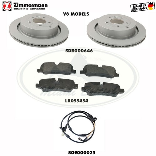 LAND ROVER REAR BRAKE SET LR3 LR4 RR SPORT 06-09 V8 ROV0173 SDB000646 ...