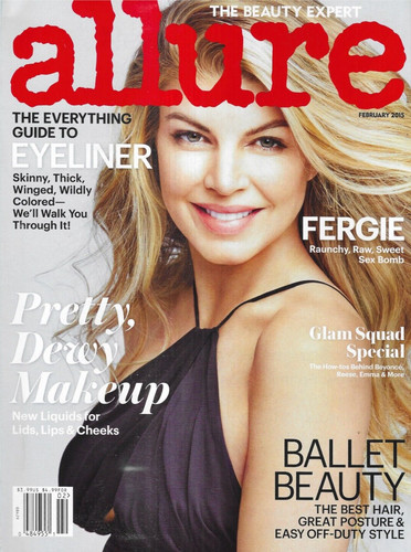 Allure Magazine Fergie Beauty and Makeup Fashion Eyeliner Tips Glam ...