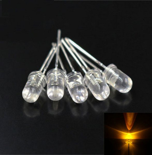 100pcs NEW F5 5mm YELLOW Round Superbright LED Light LED lamp | eBay