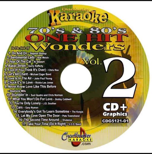 CHARTBUSTER 70s & 80s ONE HIT WONDERS KARAOKE CDG DISC CD+G 5121-03 pop ...
