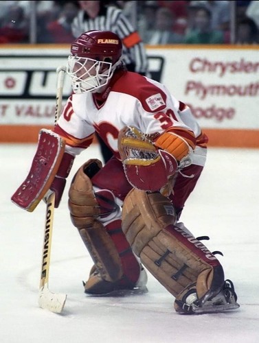 CCM HT2 HM30 Large Goalie Helmet Mask Hockey Mike Vernon Calgary Flames ...