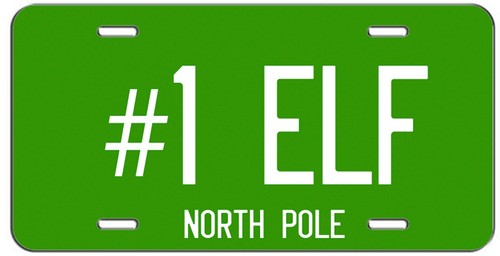 CHRISTMAS LICENSE PLATE #1 ELF NORTH POLE AUTO TAG | eBay