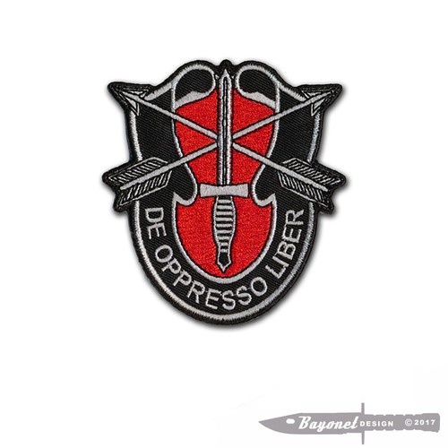 7th SFG (A) Embroidered Patch w/ Hook and Loop Backing - 3" X 3 1/4 ...