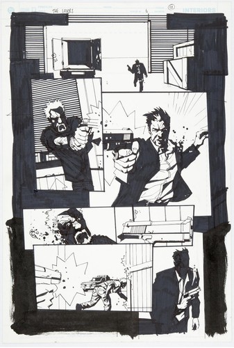 JOCK ORIGINAL THE LOSERS 6 COMIC BOOK ART PAGE OA CGC MARK SIMPSON DC ...