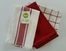 3 Embroidered Tea / Kitchen Towels Red And Green | eBay